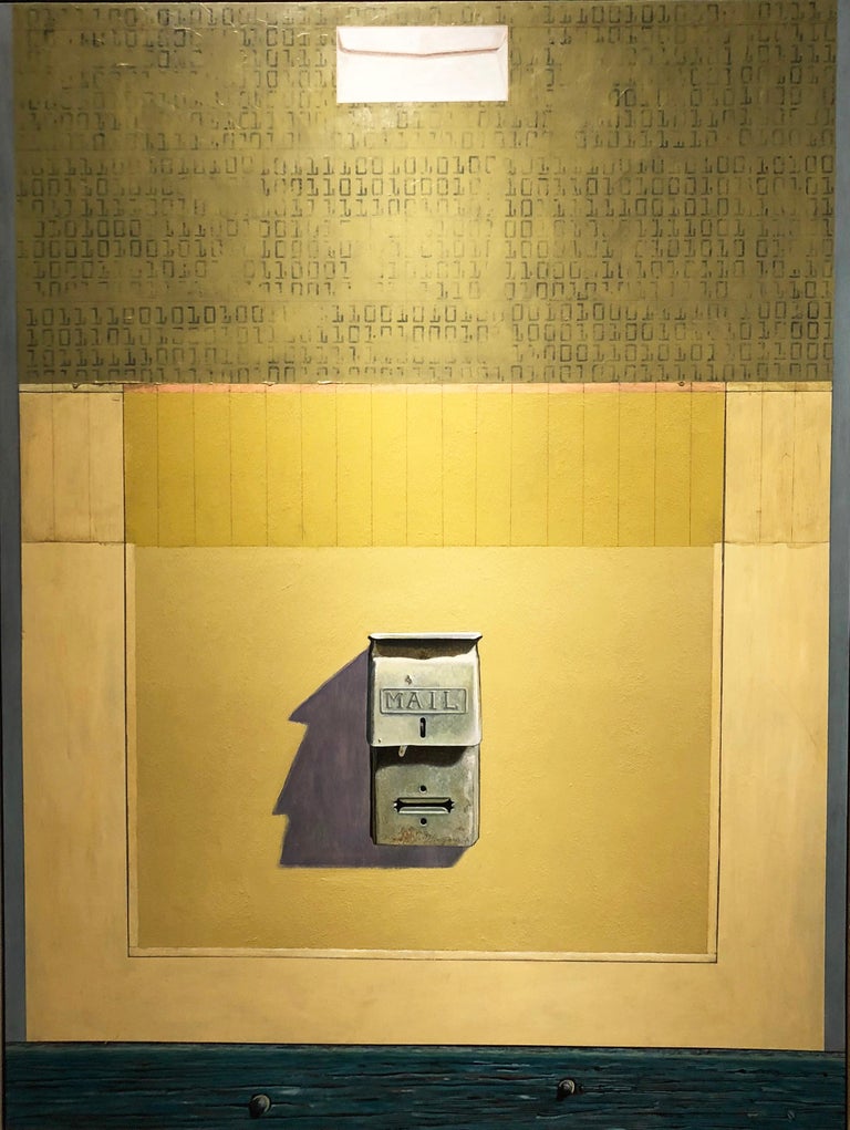 Gordon Lee - Yellow Green Blue painting, "Mail Box" (Photorealism ...