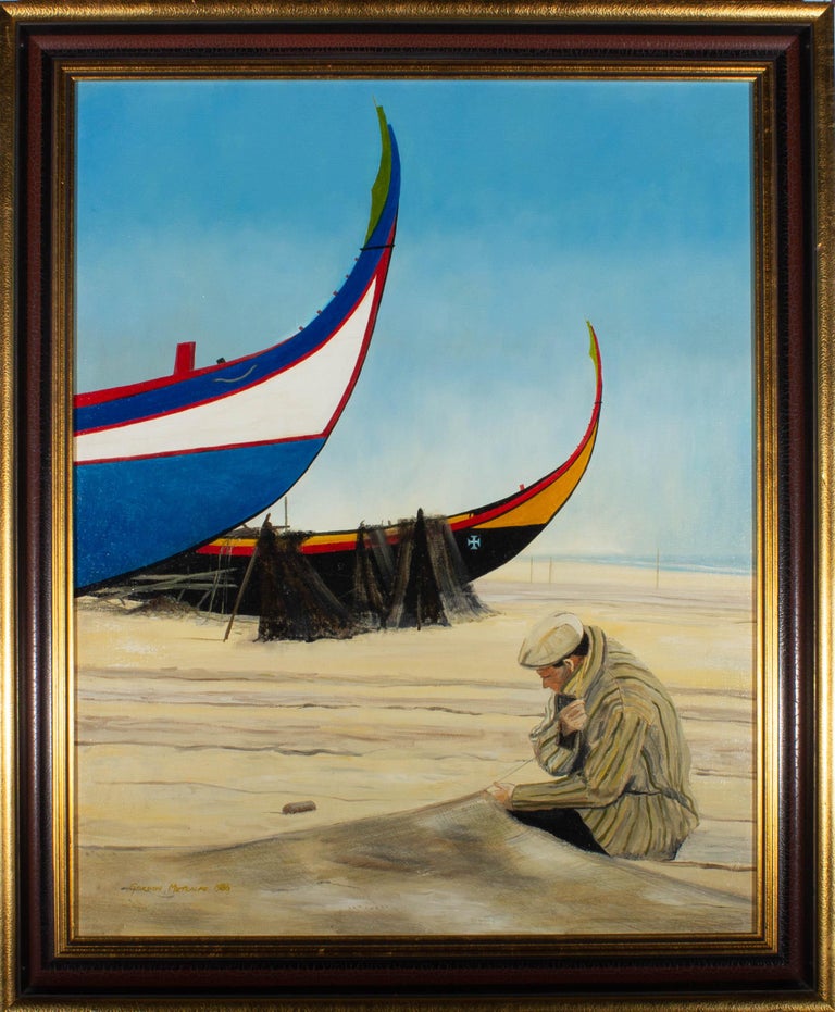 Gordon Metcalfe - Gordon Metcalfe (b.1935) - 1988 Oil, Fisherman ...