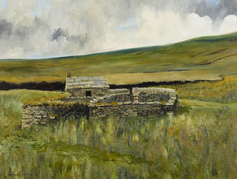Gordon Metcalfe - Gordon Metcalfe (b.1935) - 1989 Oil, Sheepfold in ...