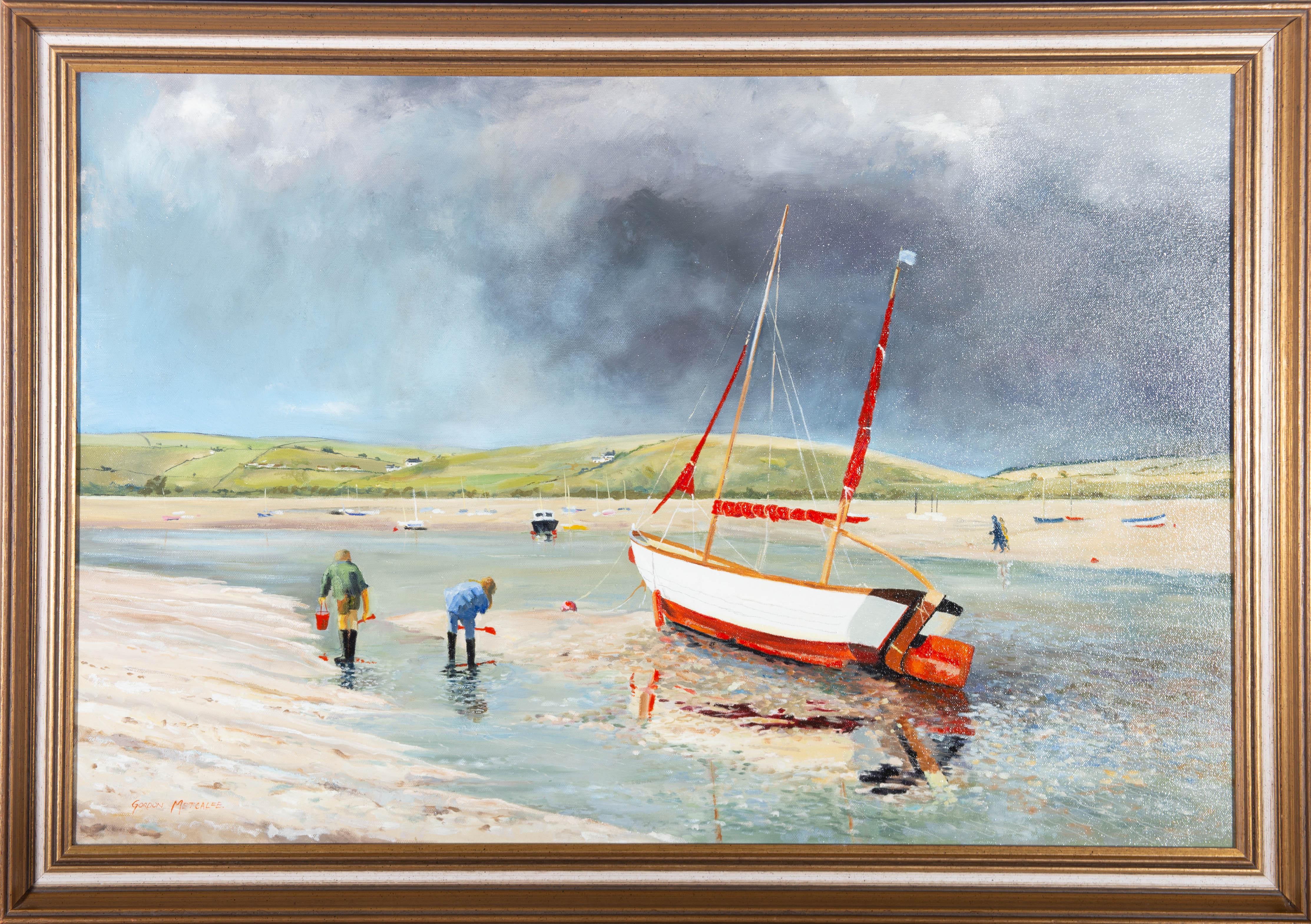 Gordon Metcalfe - Gordon Metcalfe (b.1935) - Contemporary Oil, Beach ...