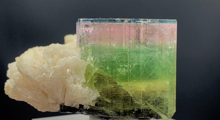 Gorgeous 160.40 Carat Tri Color Tourmaline Specimen from Nooristan ...