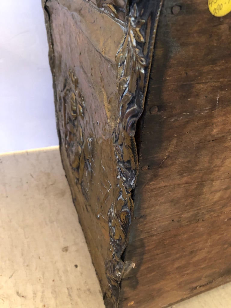 Gorgeous 19th Century Brass Relief Repousee Fireplace Box For Sale at ...