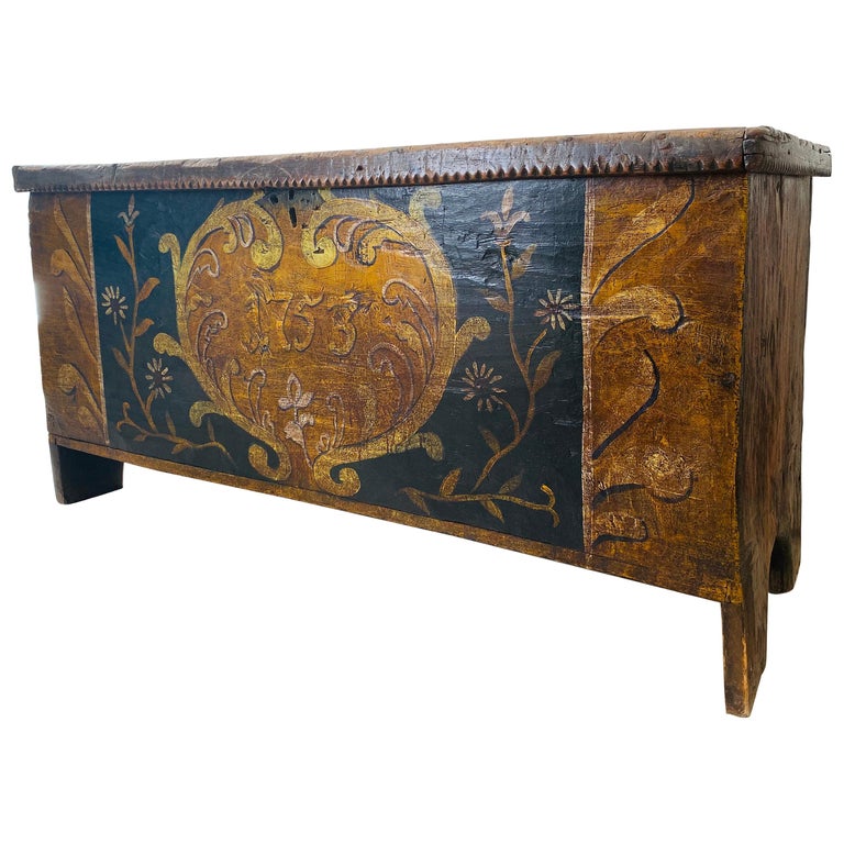 Gorgeous Antique Italian Wooden Case, 18th Century 'Year 1753' For Sale ...
