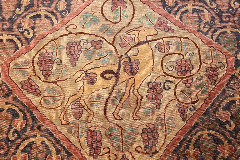 Gorgeous Antique Marbediah Israeli Carpet with Animal Motif. For Sale ...