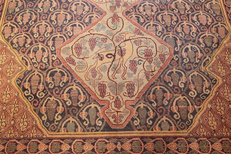 Gorgeous Antique Marbediah Israeli Carpet with Animal Motif. For Sale ...