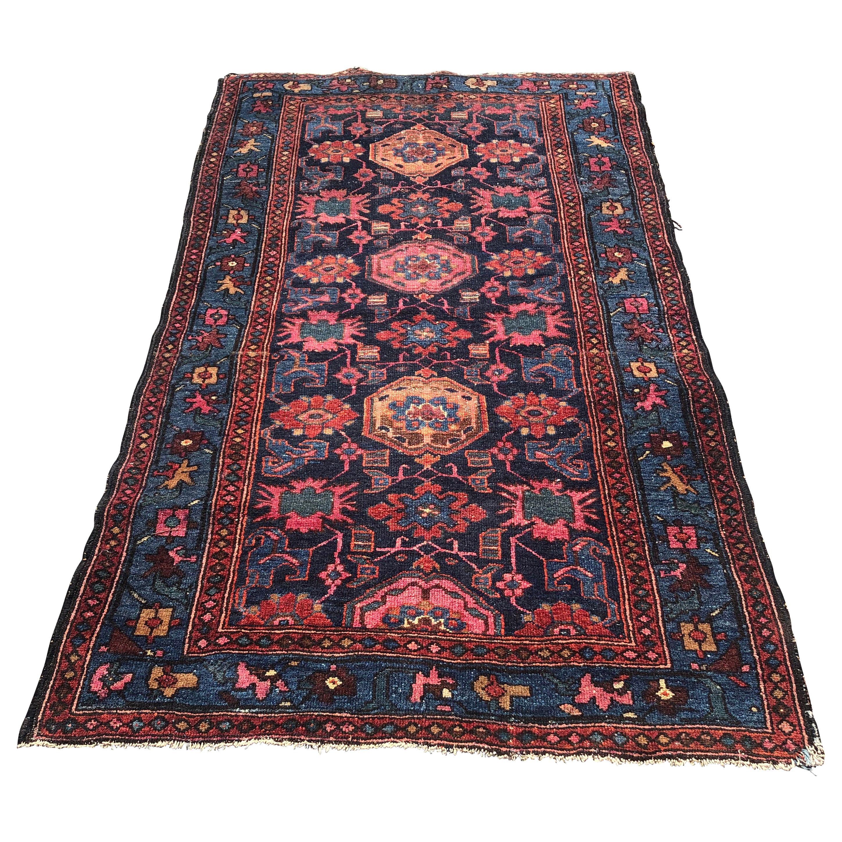 Square Wool and Silk Persian Naein Area Rug For Sale at 1stDibs