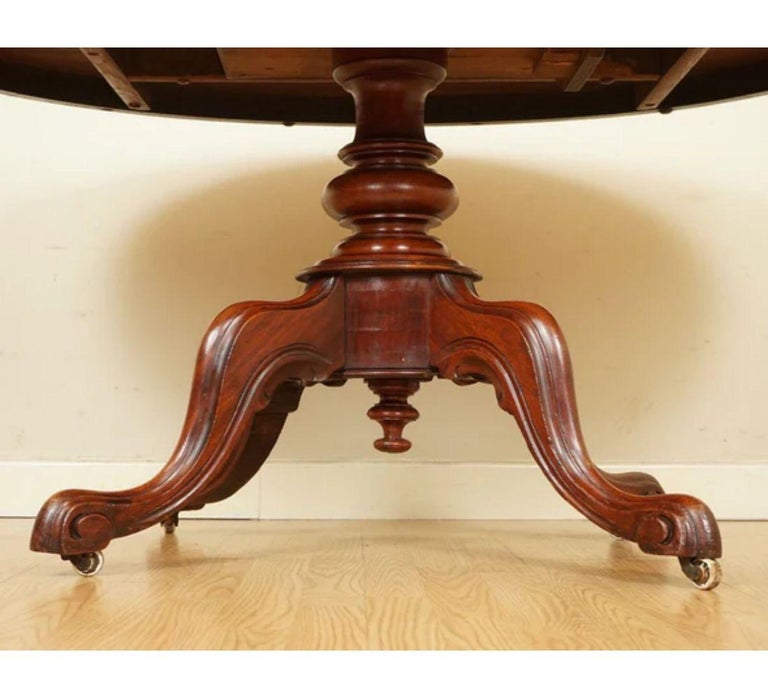Gorgeous Antique Victorian Walnut Oval Carved Legs Circa 1840's For ...