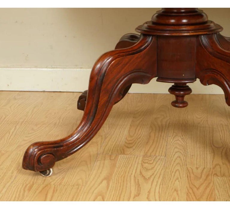 Gorgeous Antique Victorian Walnut Oval Carved Legs Circa 1840's For ...