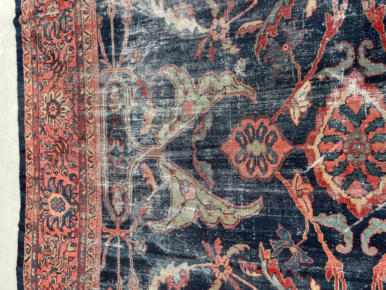 Gorgeous Arabesque Antique Persian Mahal with Large Spiraling Root and ...