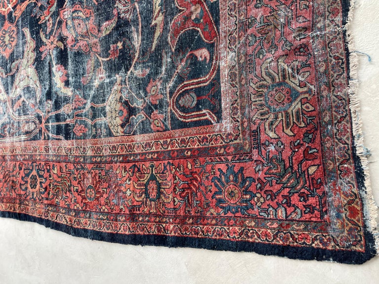 Gorgeous Arabesque Antique Persian Mahal with Large Spiraling Root and ...