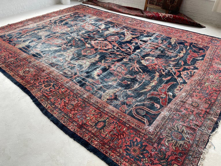 Gorgeous Arabesque Antique Persian Mahal with Large Spiraling Root and ...