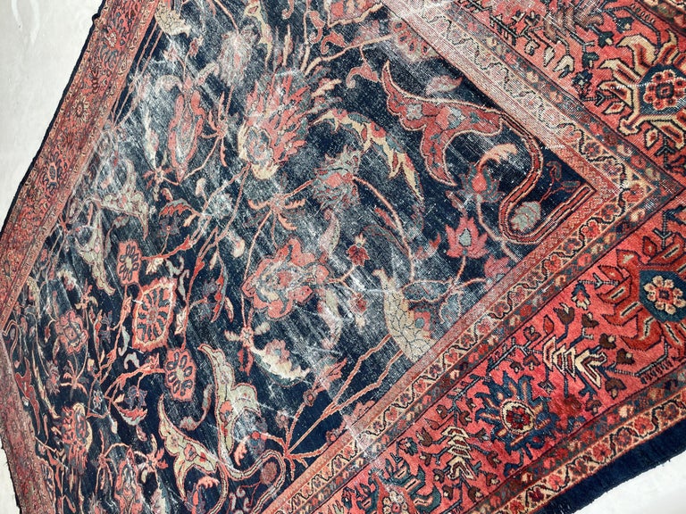 Gorgeous Arabesque Antique Persian Mahal with Large Spiraling Root and ...