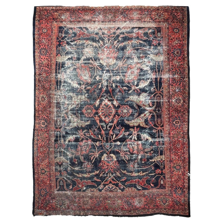 Gorgeous Arabesque Antique Persian Mahal with Large Spiraling Root and ...