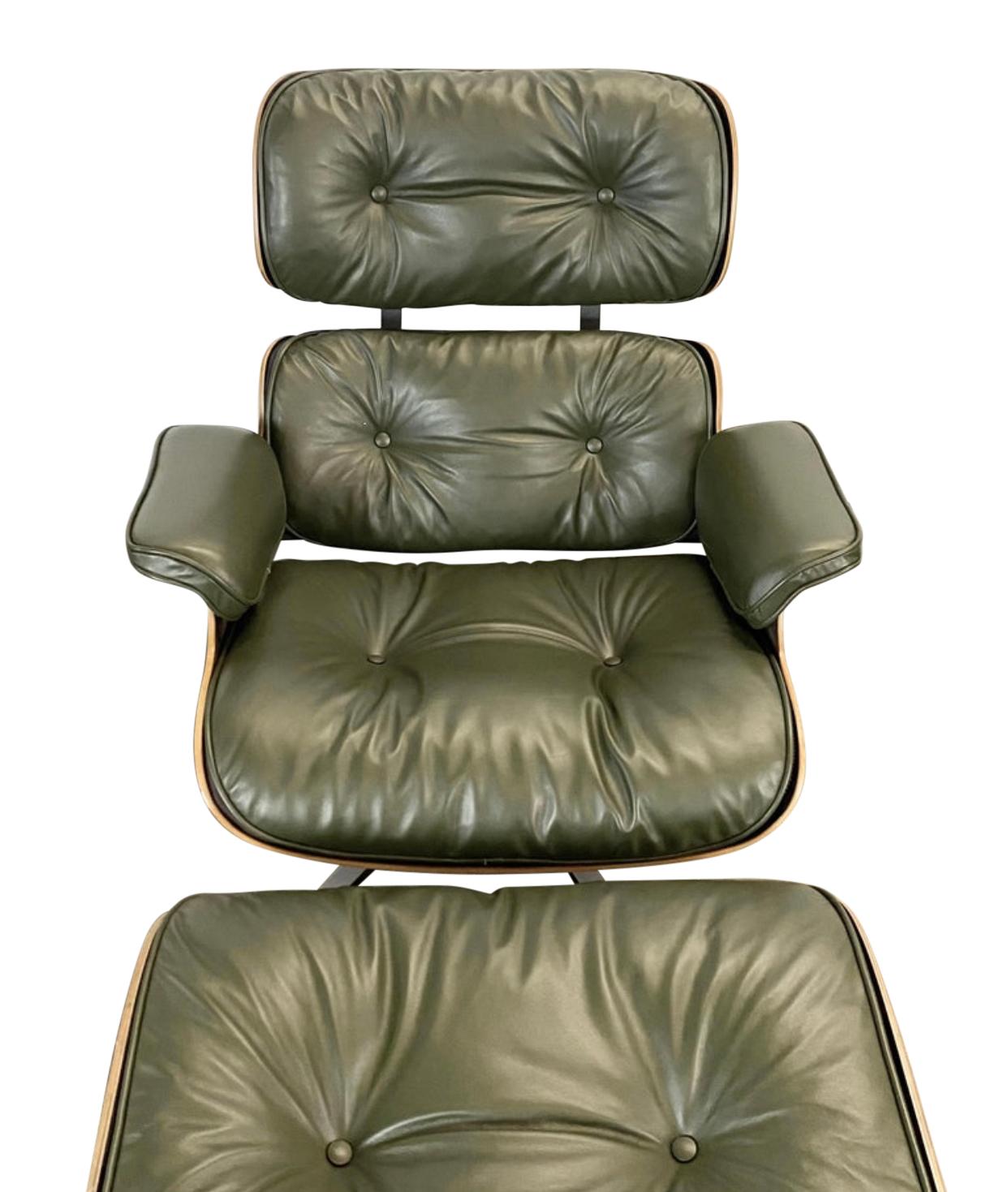 Gorgeous Avocado Eames Lounge Chair and Ottoman at 1stDibs | avocado chair
