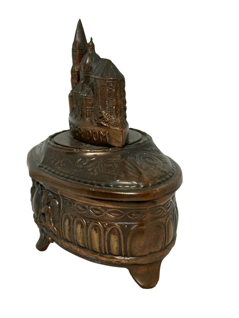 Gorgeous Cathedral Aachen Souvenir Trinket Jewellery Box Antique ...