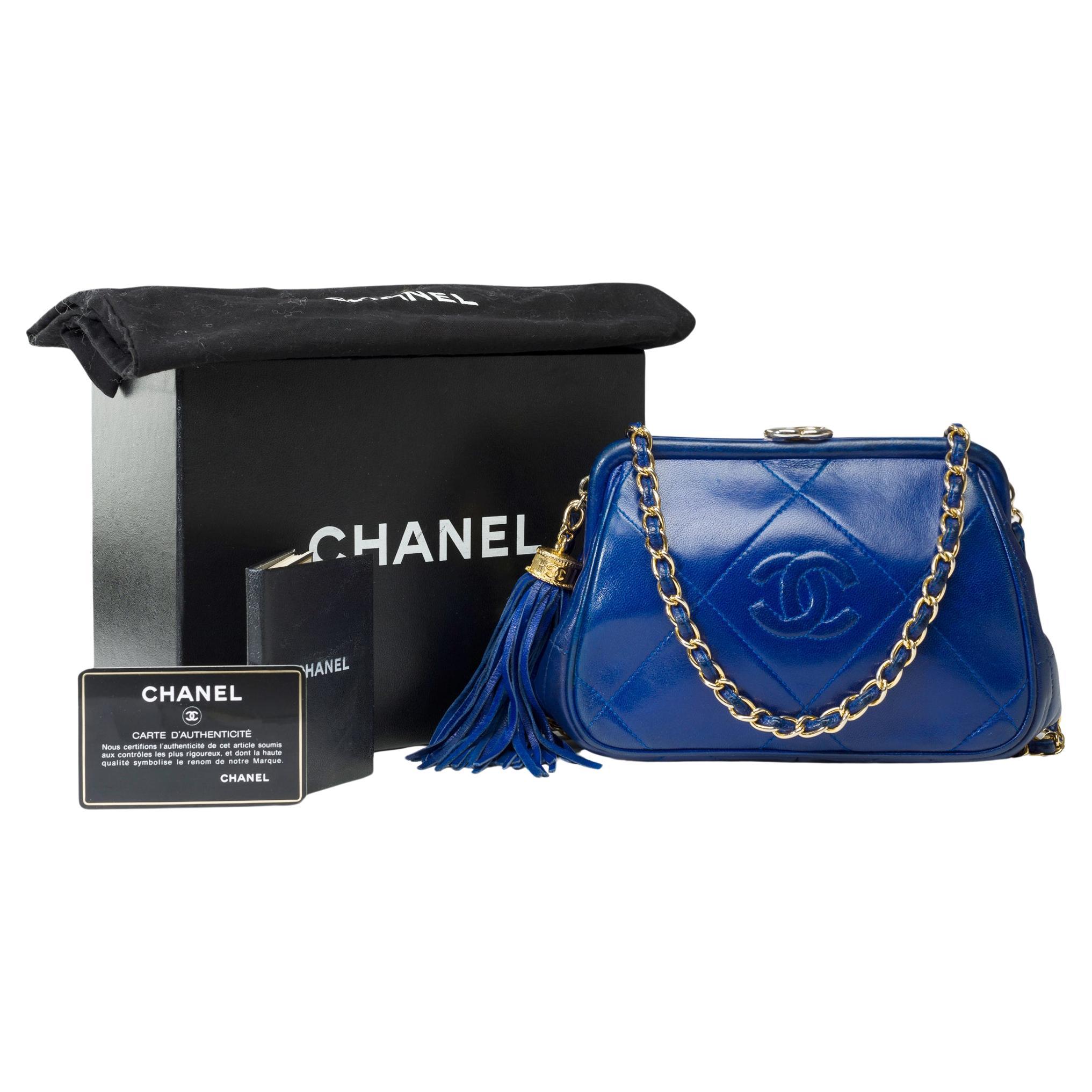 Gorgeous Chanel shoulder bag in Roi Blue quilted lambskin leather, GHW ...