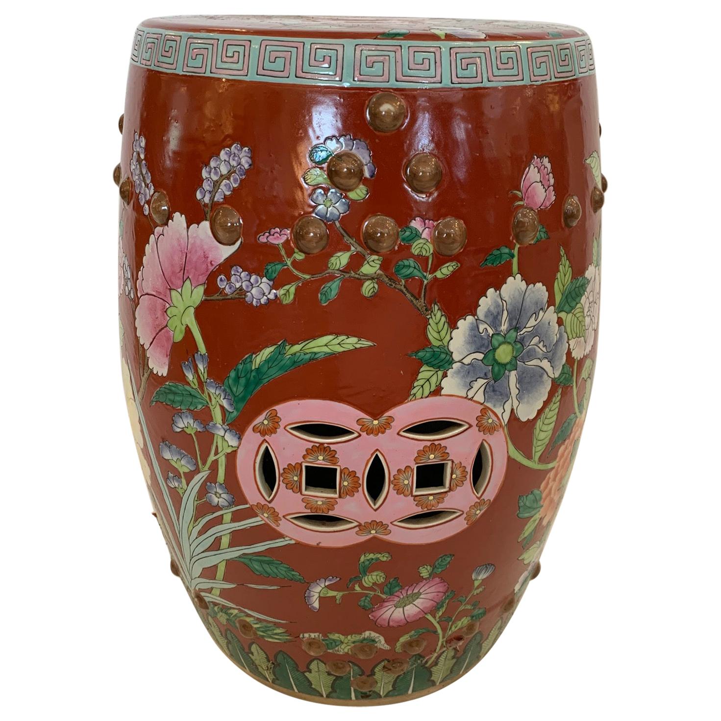 Chinese Porcelain Garden Seat Circa 1900 at 1stDibs