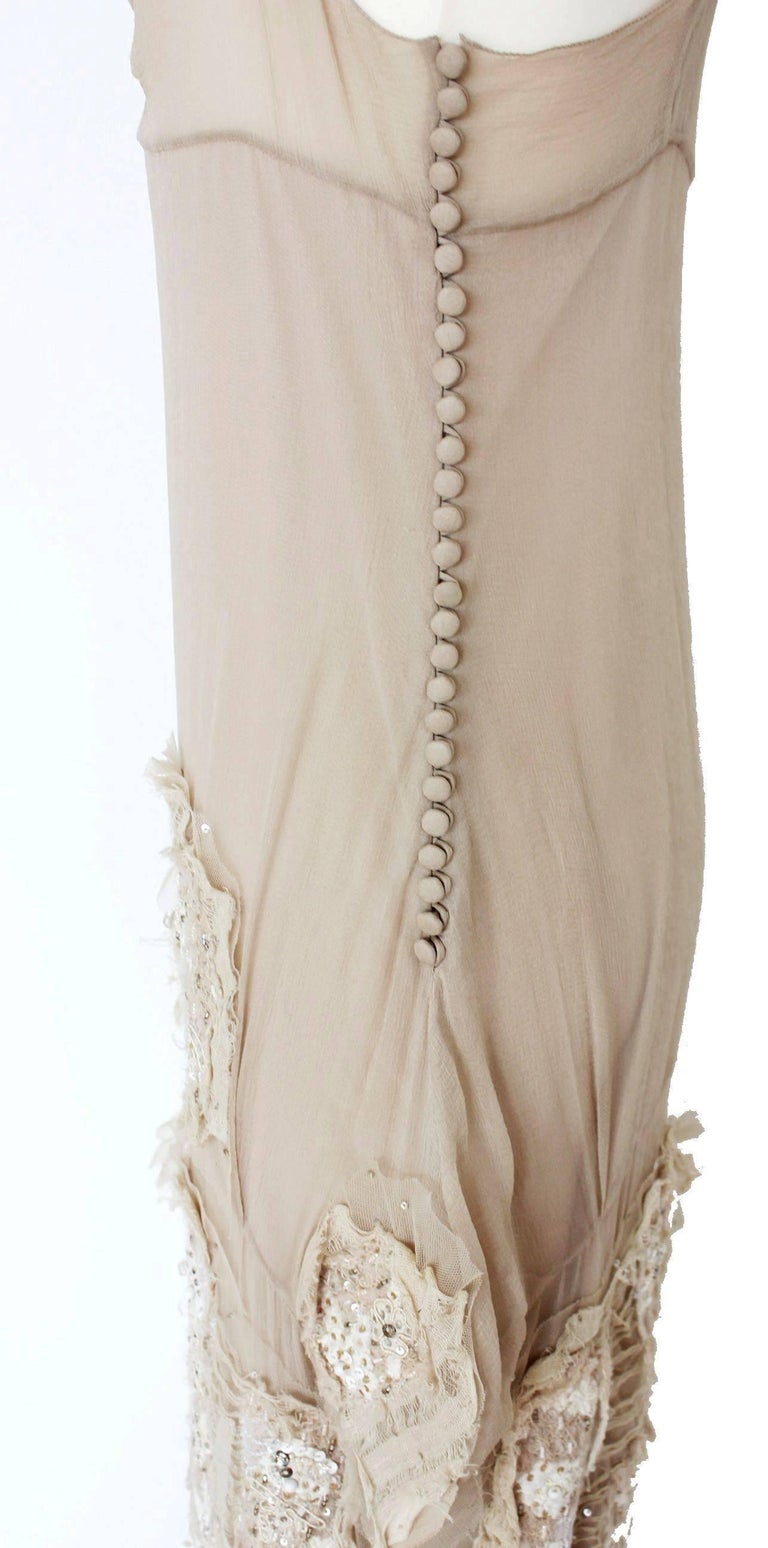 Gorgeous Christian Dior Demi-Couture Fairytale Powder Nude Silk Dress ...
