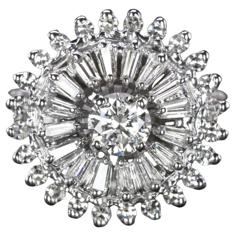 gorgeous diamond cocktail ring is dripping with vintage charm For Sale ...