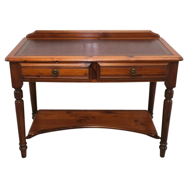 Gorgeous Ducal Desk Table with Pair Drawers Leather Top and Gold Leaf ...