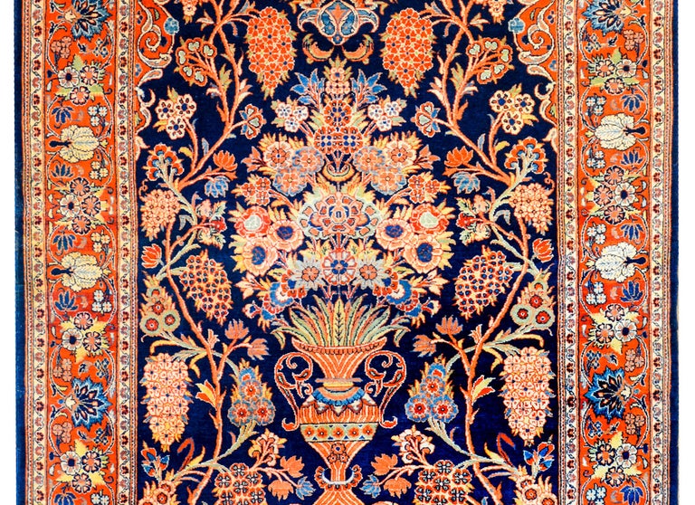 Gorgeous Early 20th Century Kashan Prayer Rug For Sale at 1stDibs