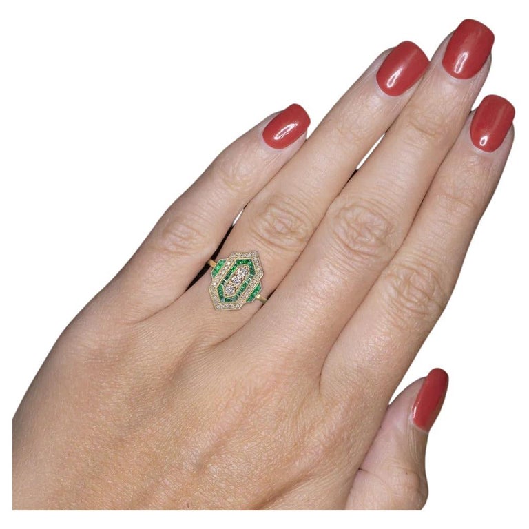 Gorgeous Emerald Cut Cocktail Ring For Sale at 1stDibs