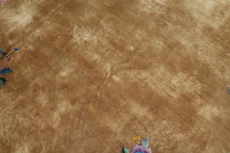 Gorgeous Floral Art Deco Chinese Room Size Souf Rug at 1stDibs