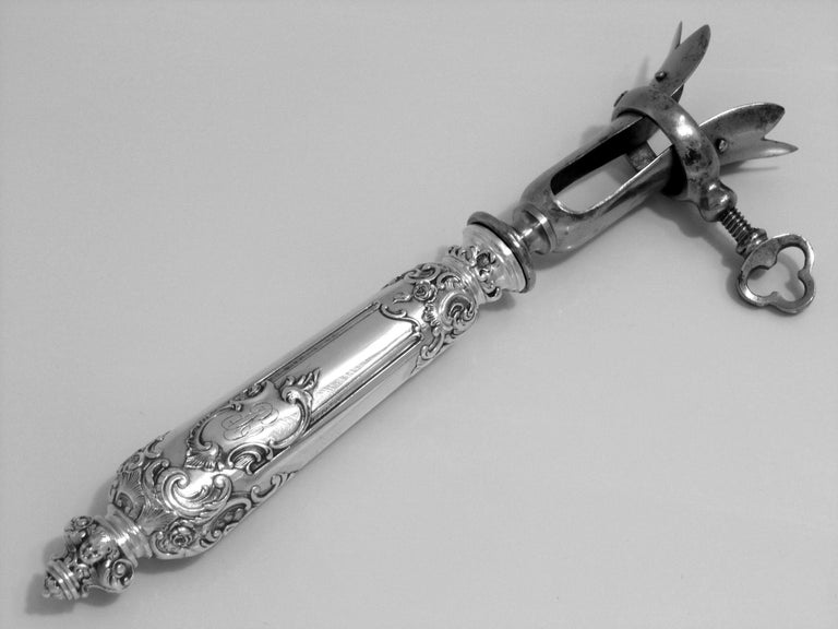 Gorgeous French Sterling Silver Bone Holder, Original Box, Cherubs at ...