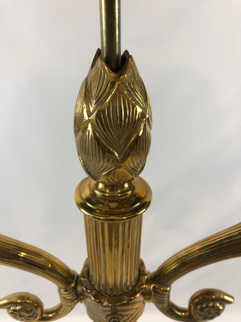 Gorgeous Heavy Solid Brass Floor Lamp by Chapman at 1stDibs