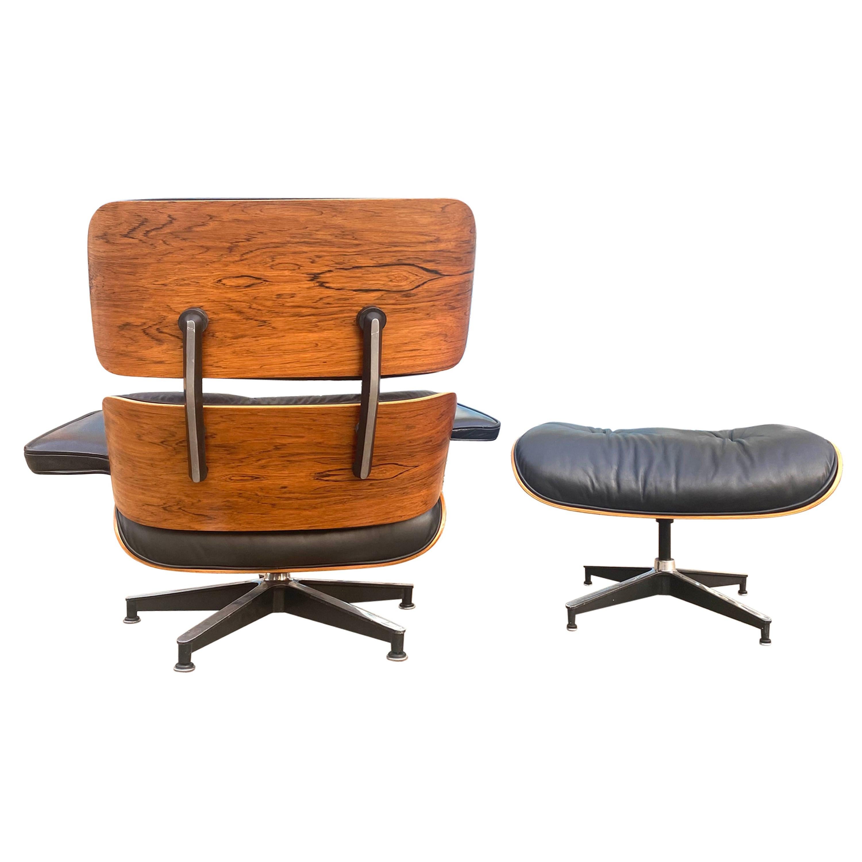 Eames Vintage Rosewood 670/671 Lounge Chair and Ottoman at 1stDibs