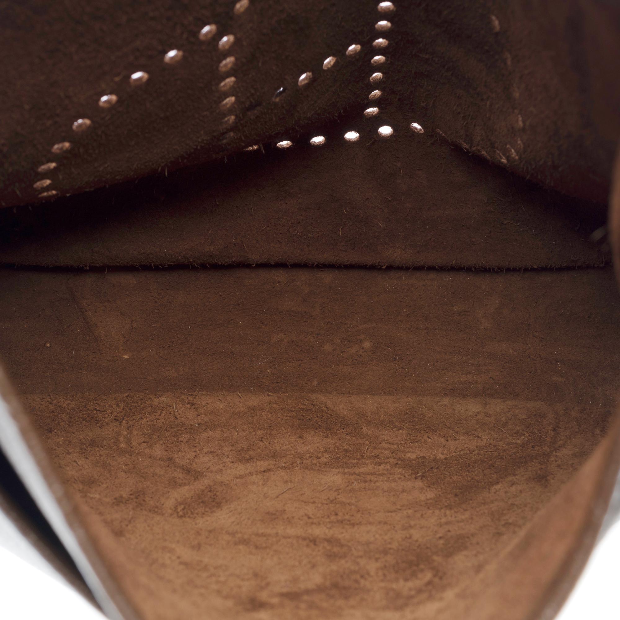 Gorgeous Hermès Evelyne 33 shoulder bag in Brown Taurillon Clemence ...