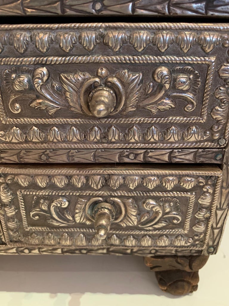Gorgeous Indian Silvered Filigree Box with Many Drawers at 1stDibs