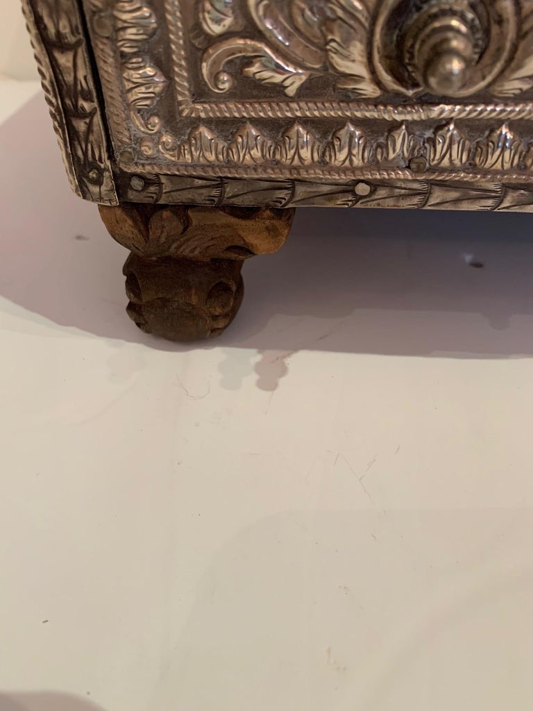 Gorgeous Indian Silvered Filigree Box with Many Drawers at 1stDibs