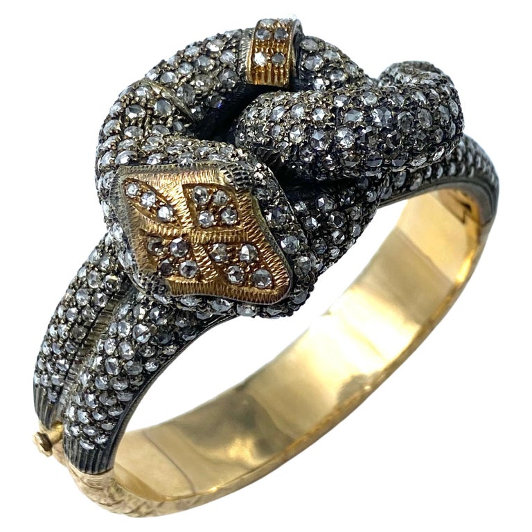 Gorgeous Late Victorian Snake Bangle For Sale at 1stDibs