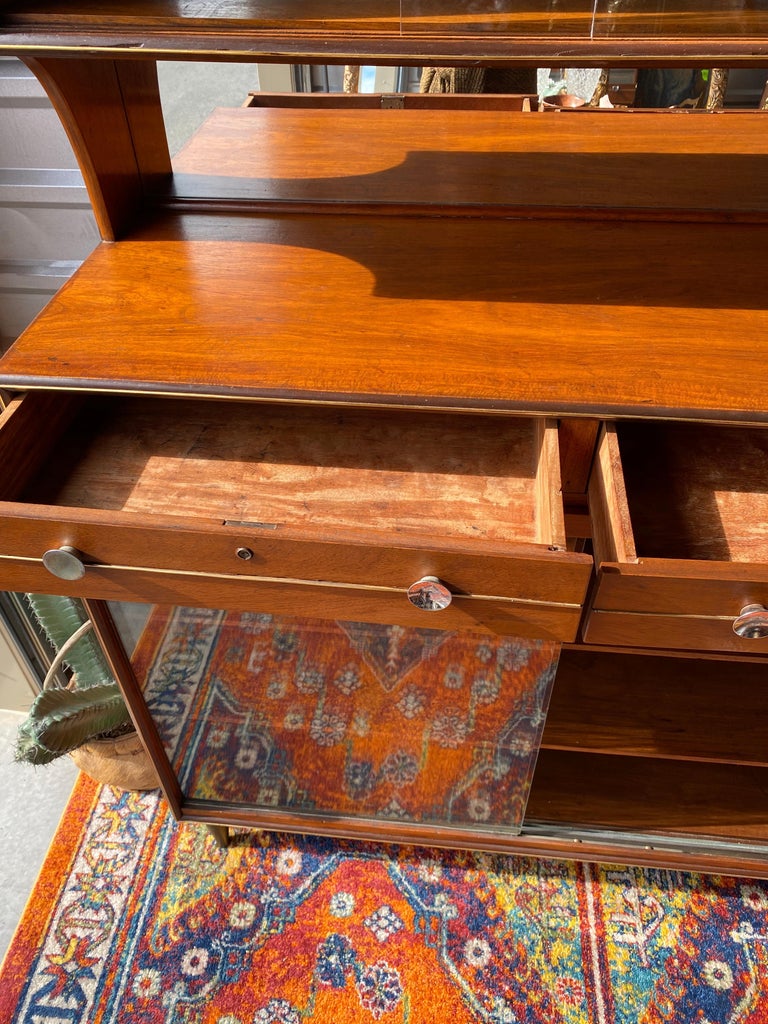 Gorgeous Mid Century MCM Vintage Dry Bar Buffet Sideboard Hutch ...