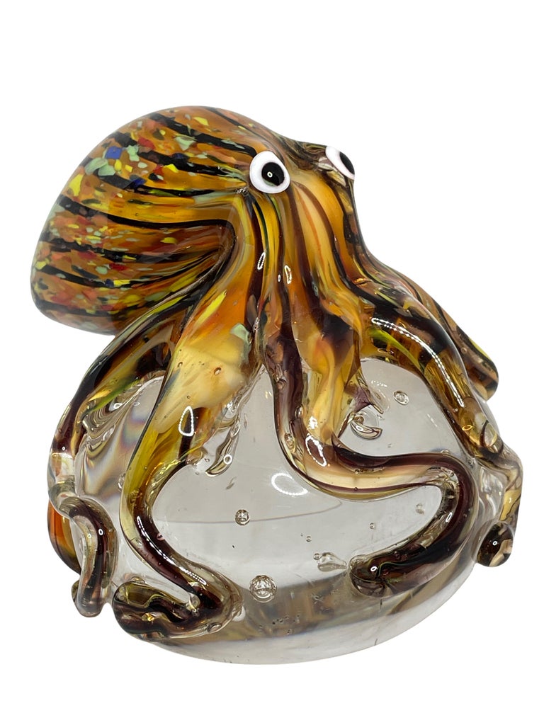 Gorgeous Murano Italian Art Glass Giant Octopus Paperweight, Italy ...