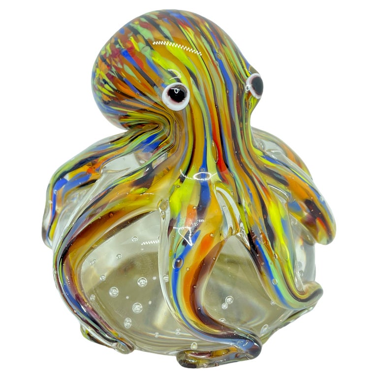 Gorgeous Murano Italian Art Glass Giant Octopuses Paperweight, Italy ...
