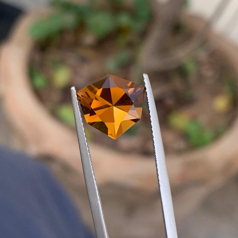 Gorgeous Natural Loose Citrine Ring Gemstone 3.55 Carat Fancy Hexagon ...