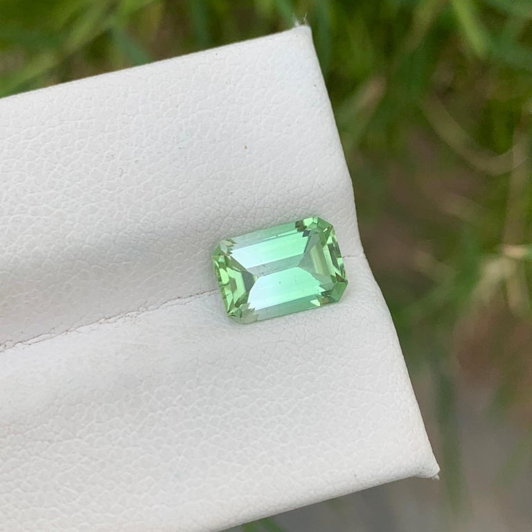 Gorgeous Natural Loose Mint Green Tourmaline Emerald Cut Ring Gemstone ...