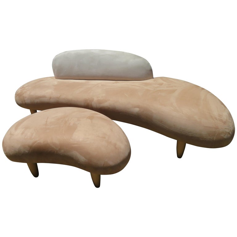 Gorgeous Noguchi Style Sculptural Free-Form Cloud Sofa and Ottoman at ...