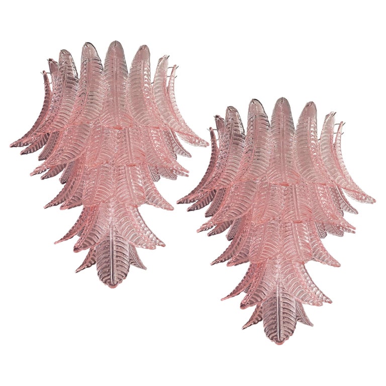 Gorgeous Pair of Murano Glass Chandeliers For Sale at 1stDibs