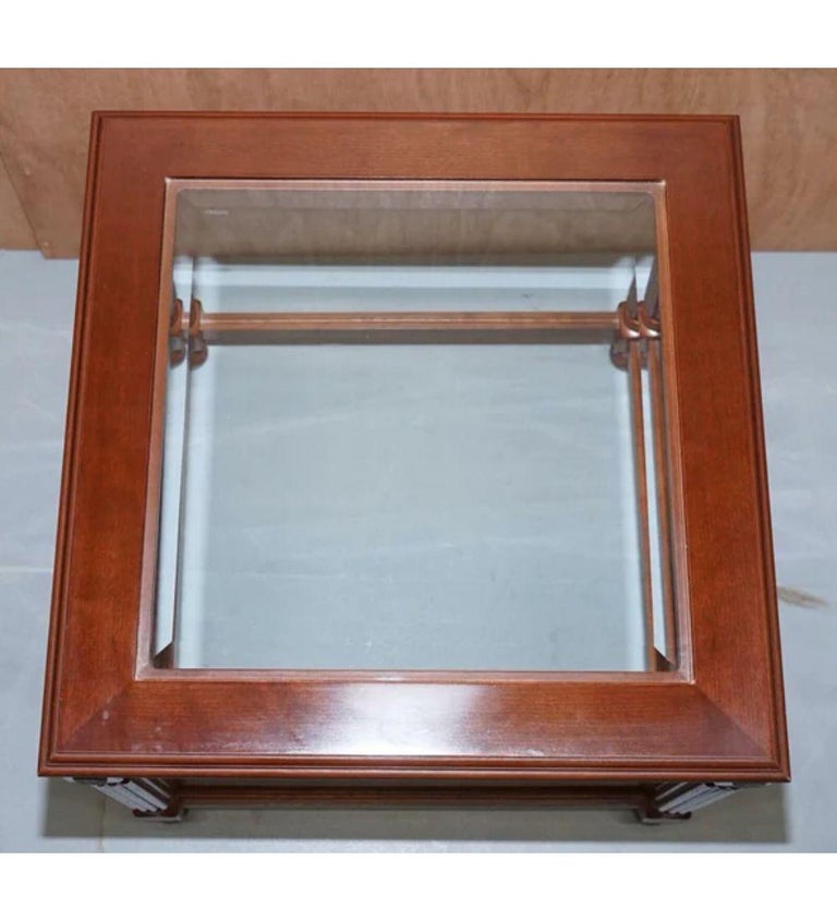 Gorgeous Pair of Regency Style Glass Top Side End Tables For Sale at ...