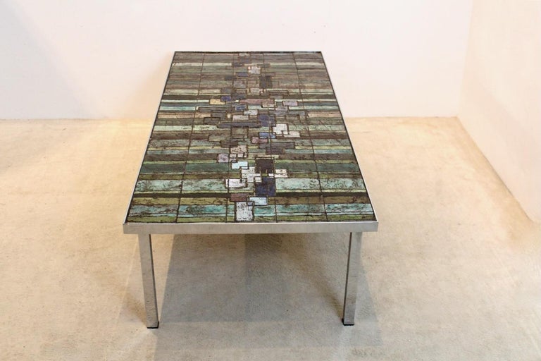Gorgeous Pia Manu Slate and Ceramic Mosaic Artwork Coffee Table ...