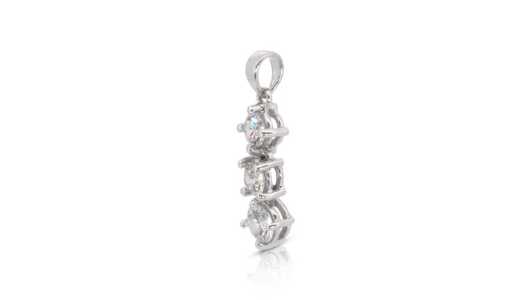 Gorgeous Platinum 3 Stone Drop Pendant with 0.52ct Natural Diamonds For ...