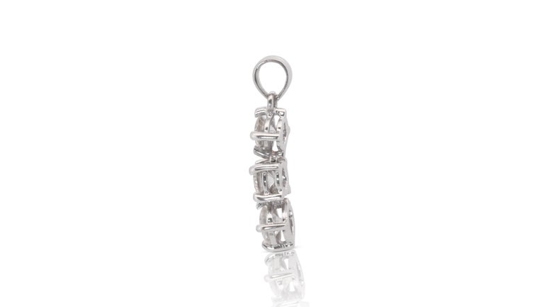 Gorgeous Platinum 3 Stone Drop Pendant with 0.52ct Natural Diamonds For ...