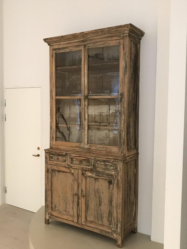 Gorgeous Rustric Antique French Tallboy / Display / Crockery Cabinet at ...
