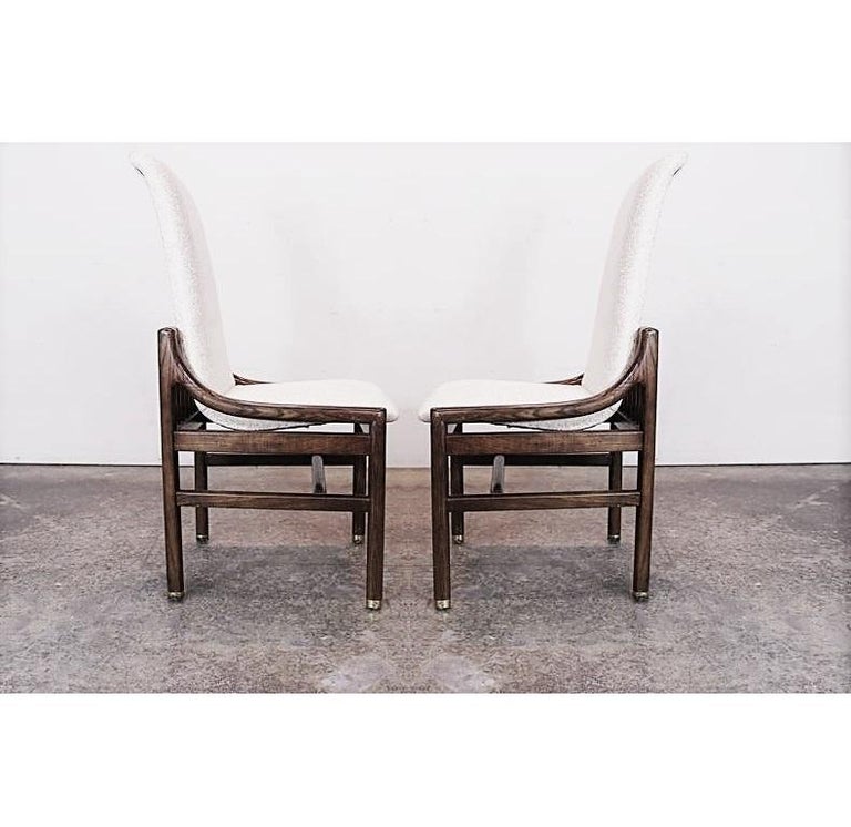 Gorgeous Set of Eight Vintage Henredon Dining Chairs in Walnut at 1stDibs