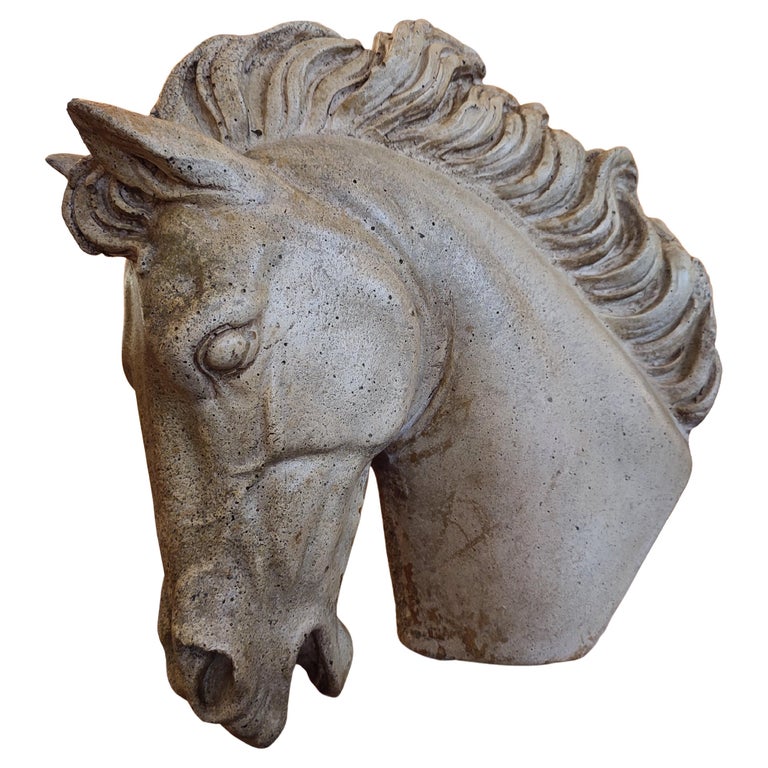 Gorgeous Stone Horse Head, circa 1900 For Sale at 1stDibs