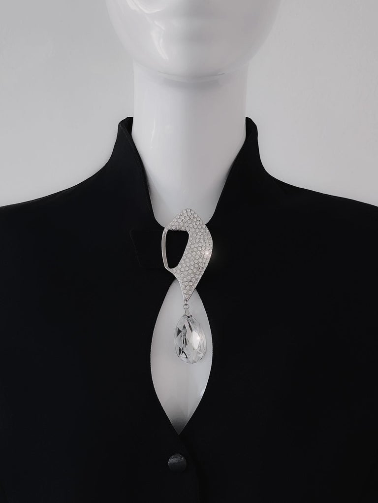 Gorgeous Thierry Mugler Crystal Glam Ensemble Sculptural Black Jacket ...