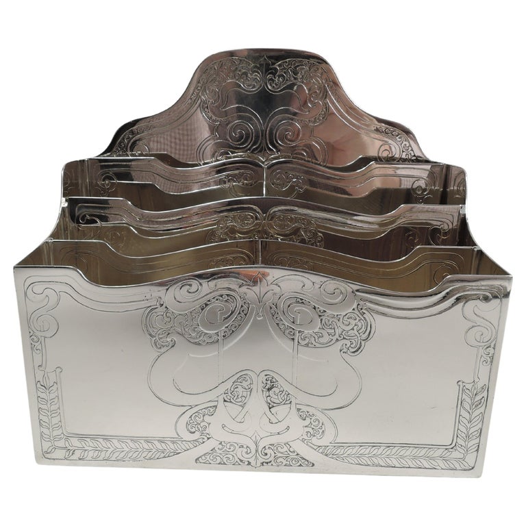 Gorgeous Tiffany and Co. Art Nouveau Sterling Silver Letter Rack For ...